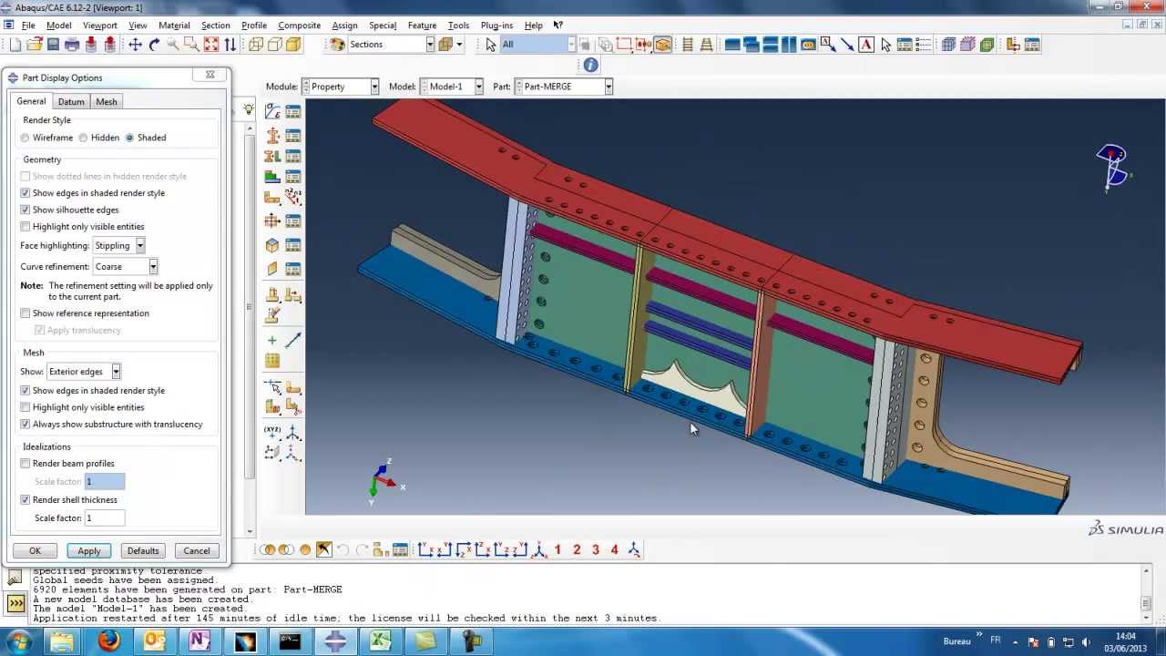 Mid Surfaces Extraction in CATIA V5/MSM and Meshing in Abaqus/CAE - YouTube