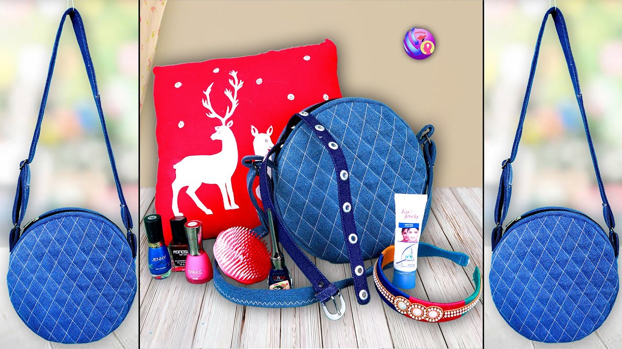 DIY EASY CROSSBODY BAG / Shoulder bag with old jeans | Sewing tutorial ...