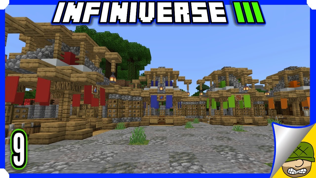 Building A Market | 9 | Minecraft Bedrock Infiniverse S3 (MCPE/Xbox/PS4/Switch/Windows10) - YouTube
