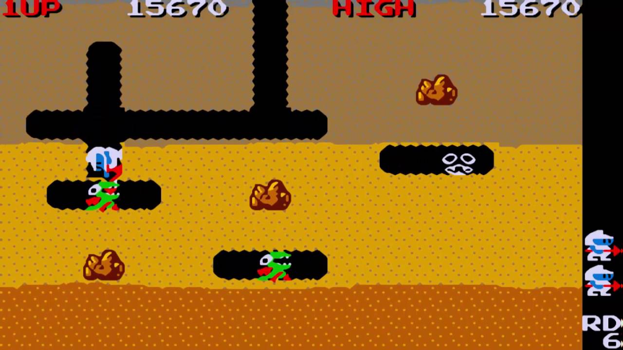 Dig Dug Level 6 - YouTube