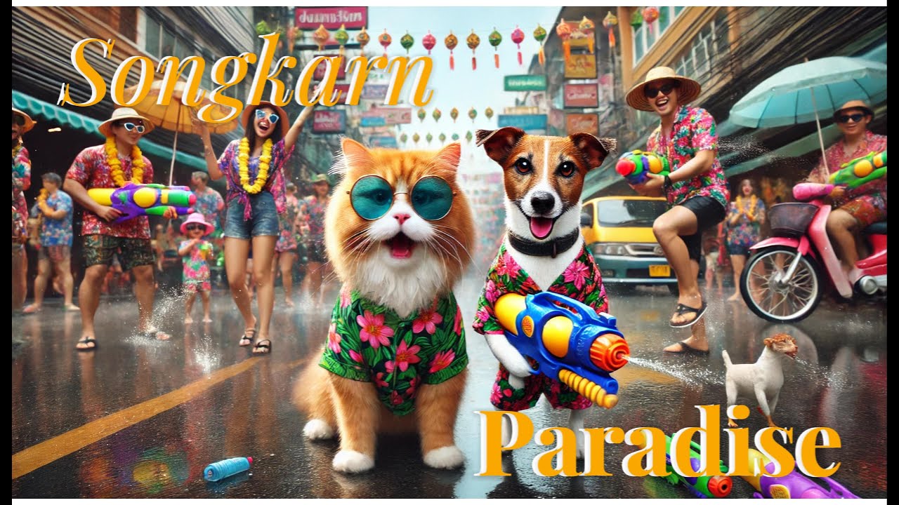 สงกรานต์แดนซ์ These Dancing Dogs at Songkran Will Make Your Day! - YouTube
