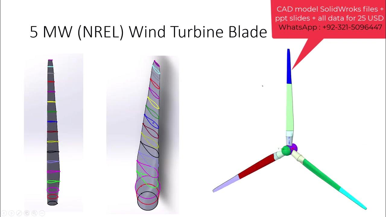 5 MW NREL Offshore Wind turbine CAD Model - YouTube