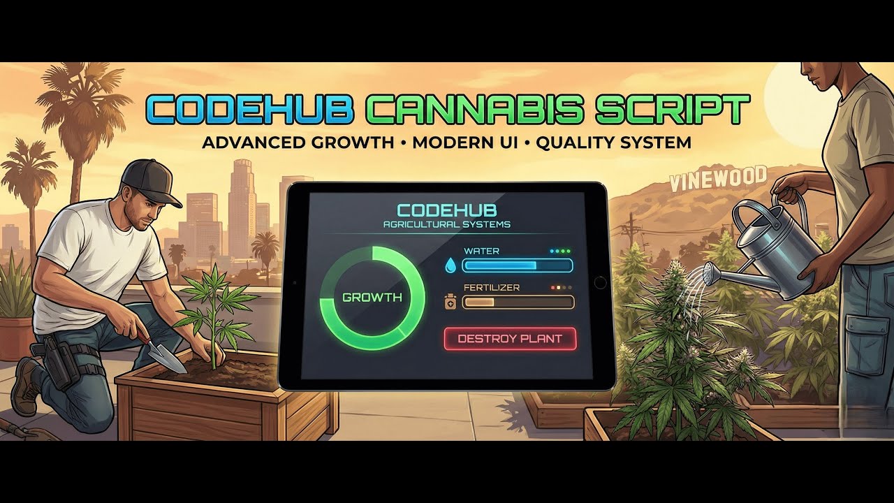 [QBCore] CodeHub Weed System - YouTube