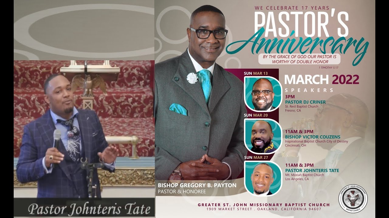 Greater St. John Missionary Baptist Church, Pastor Johnteris Tate - YouTube