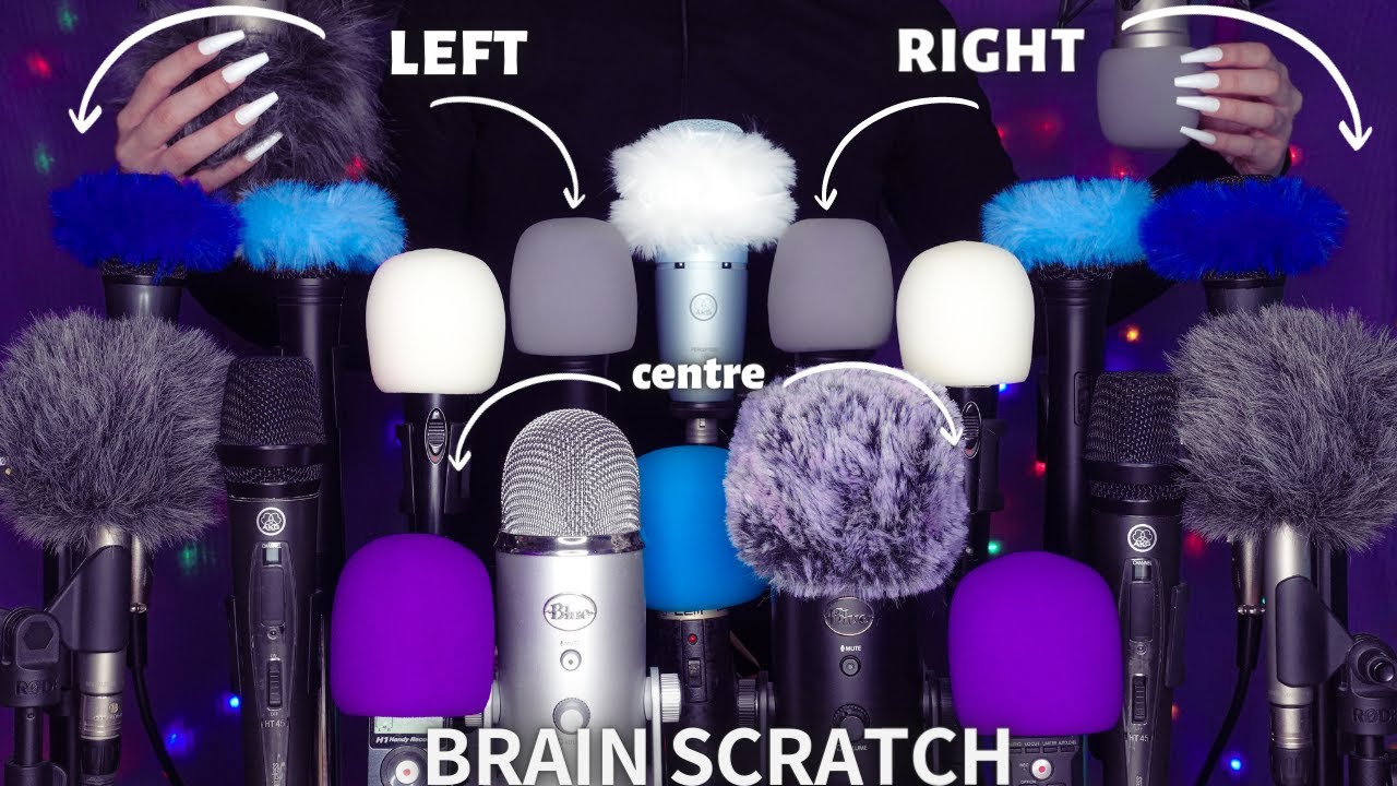 ASMR Mic Scratching - Brain Scratching with 20 MICS! 😮🎤 No Talking for ...