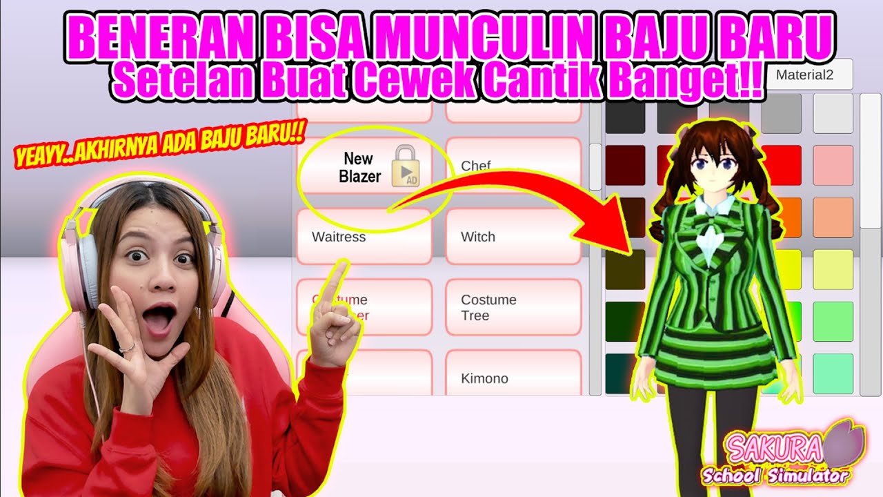 SEKIAN LAMA AKHIRNYA BISA MUNCULIN BAJU BARU!! CANTIK BANGET!! SAKURA SCHOOL SIMULATOR-PART 450 ...