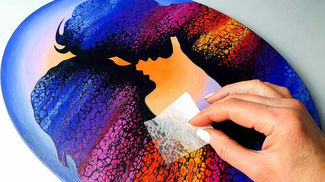 INSANE CELLS- Super EASY Acrylic Swipe Silhouette for You to Try | AB ...