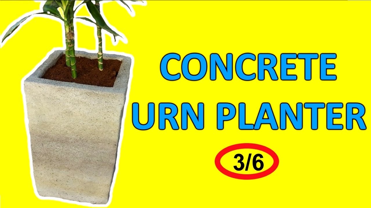 How To Make a Concrete Urn Planter 3/6 - YouTube
