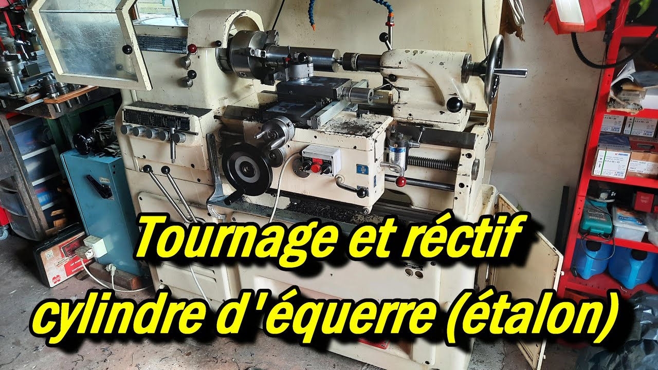 Tournage & Rectification d'un cylindre étalon - YouTube