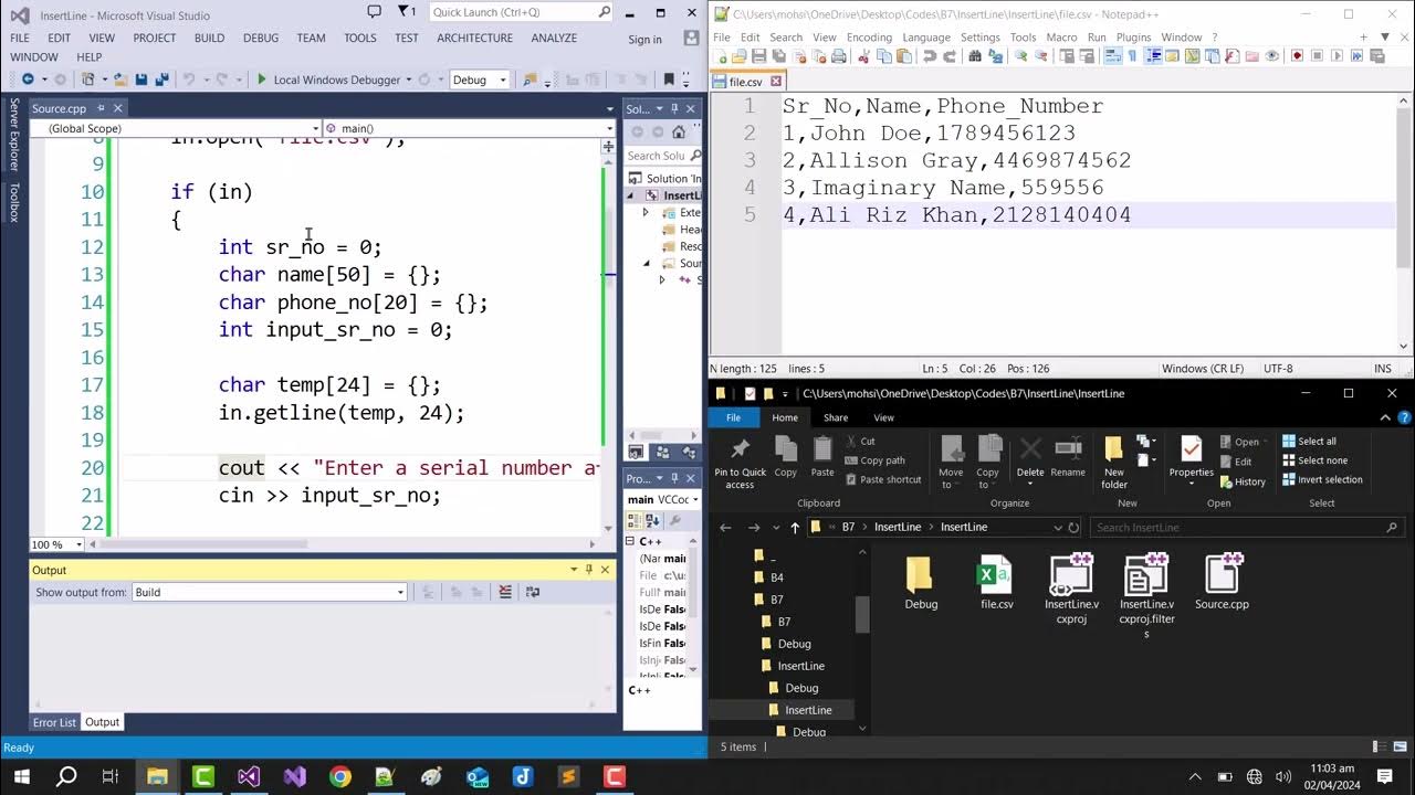 15. PF - File Handling - Insert Line in a File Using a Temporary File with Dynamic Serial ...