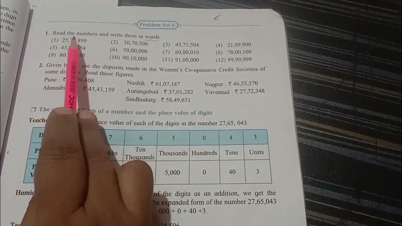 5th class Maths...unit 2.Number work problem set 3 - YouTube