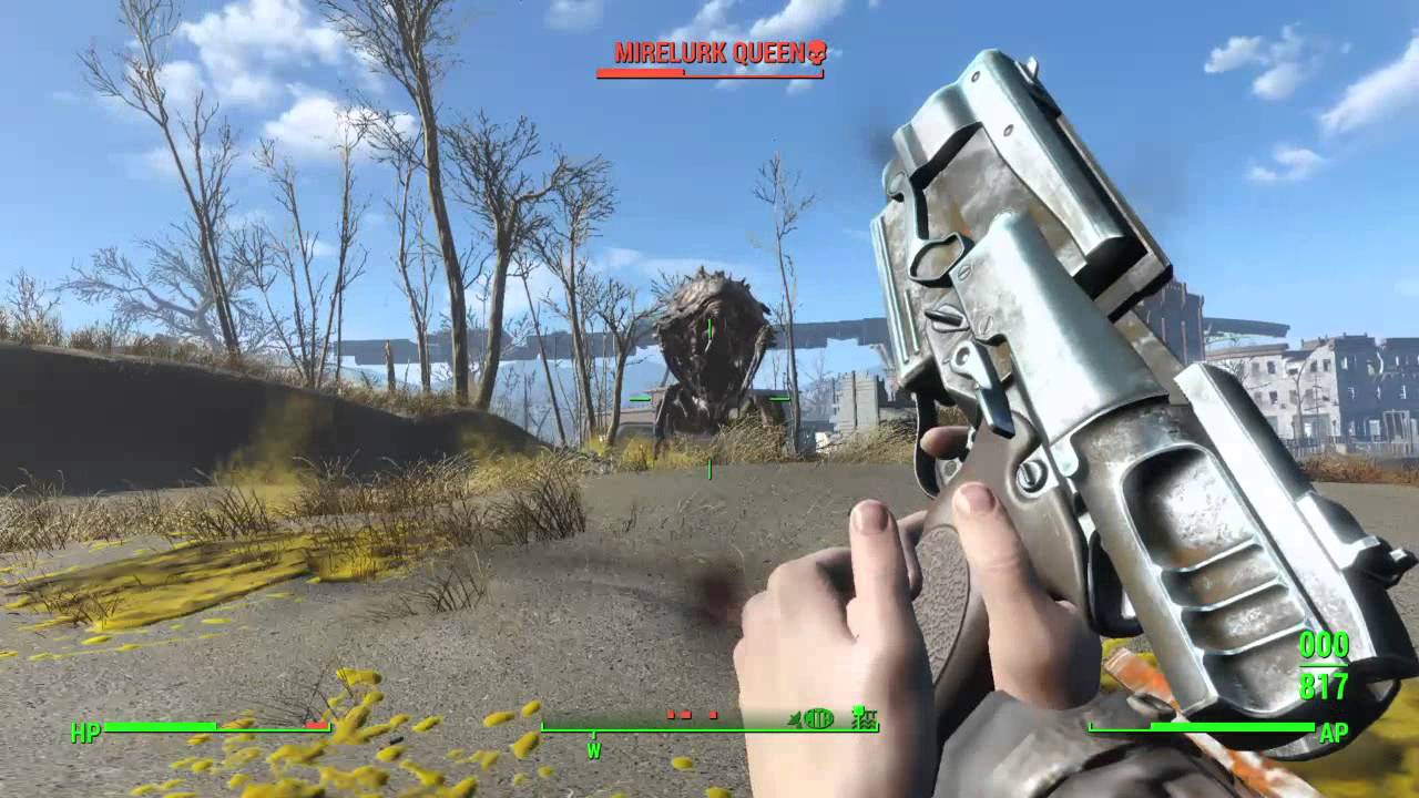 Fallout 4: Mirelurk Queen Vs. Luck Build - YouTube