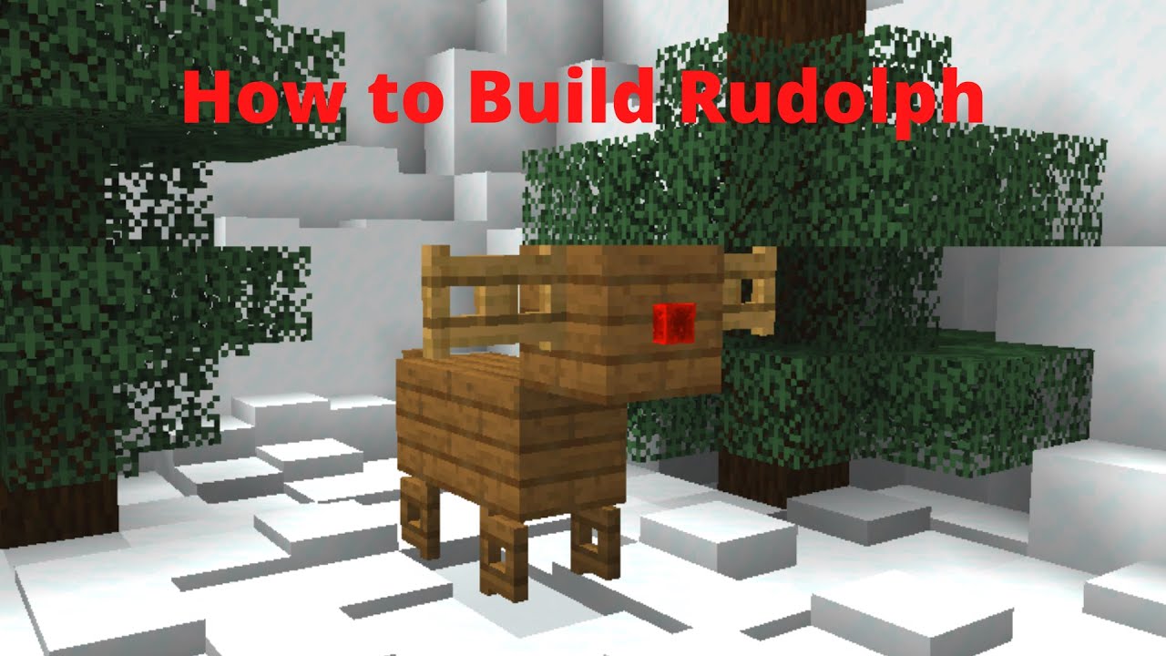 Minecraft: How to Build Rudolph the Red-Nosed Reindeer - YouTube