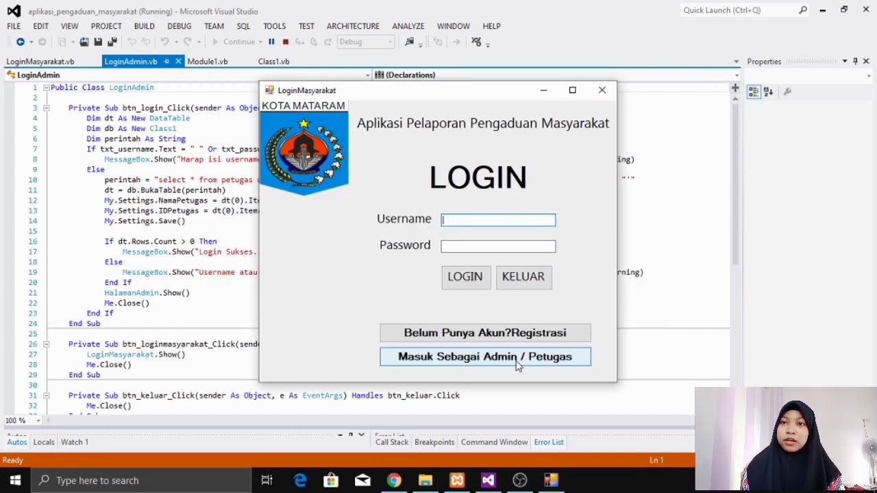 Aplikasi Pelaporan Pengaduan Masyarakat Berbasis Desktop - YouTube