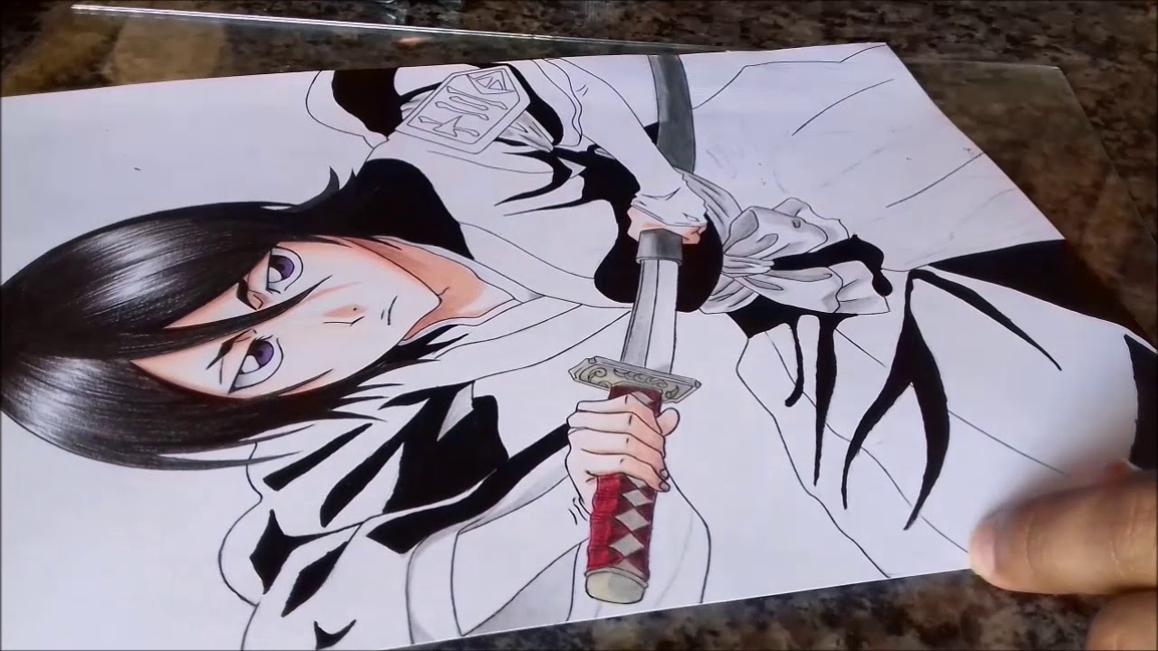 Speed Drawing Rukia Kuchiki-Bleach - YouTube