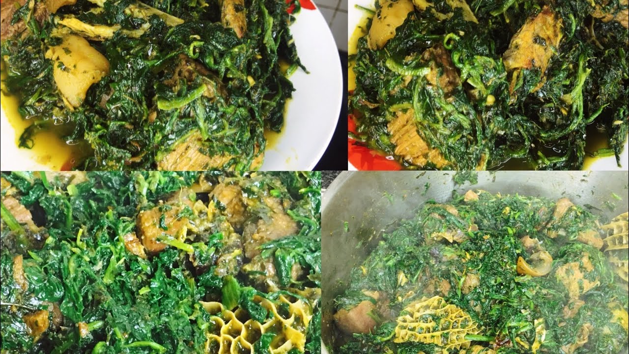 How To Make Nigerian Vegetable Soup With Afang leaves | Onyi Emy’s ...