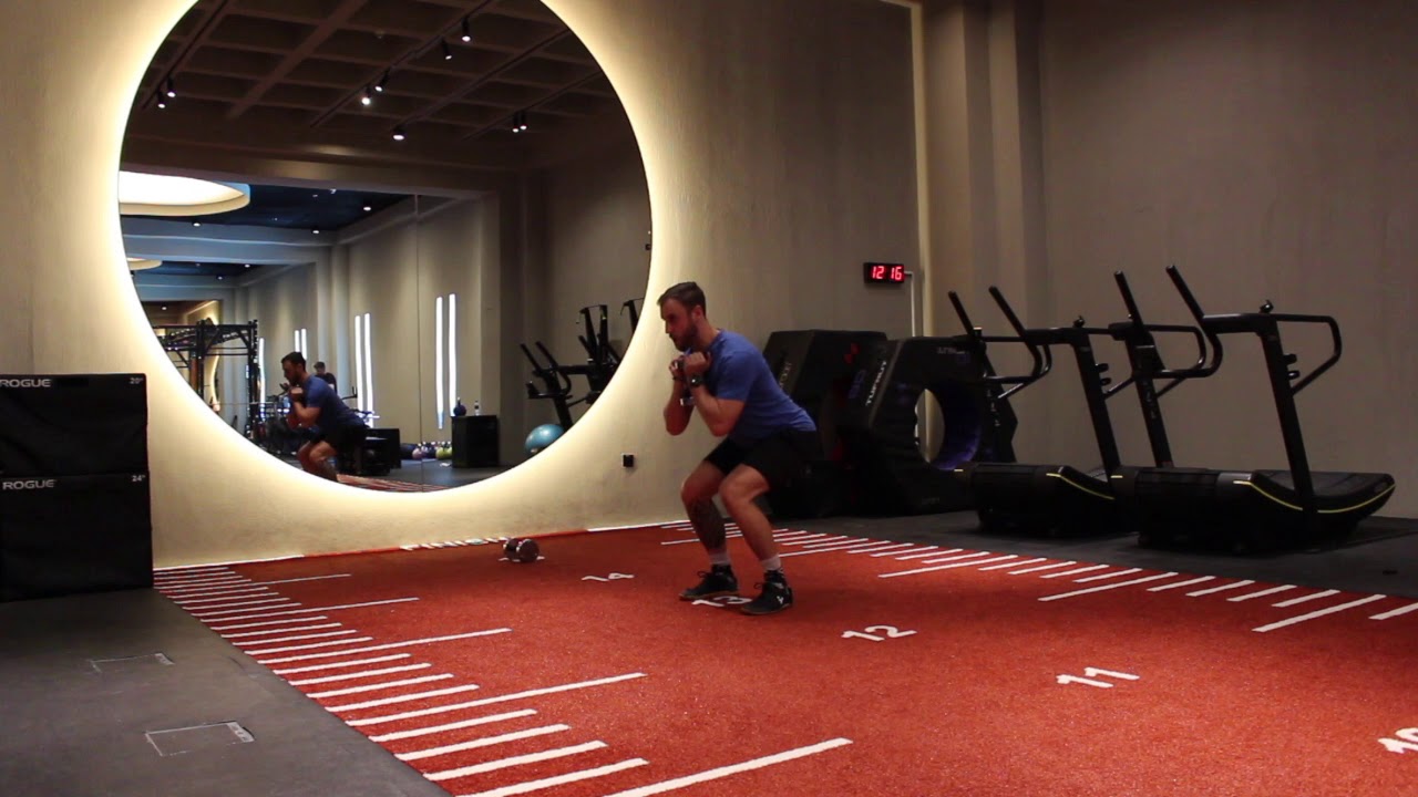 Dumbbell: Lateral Walks - YouTube