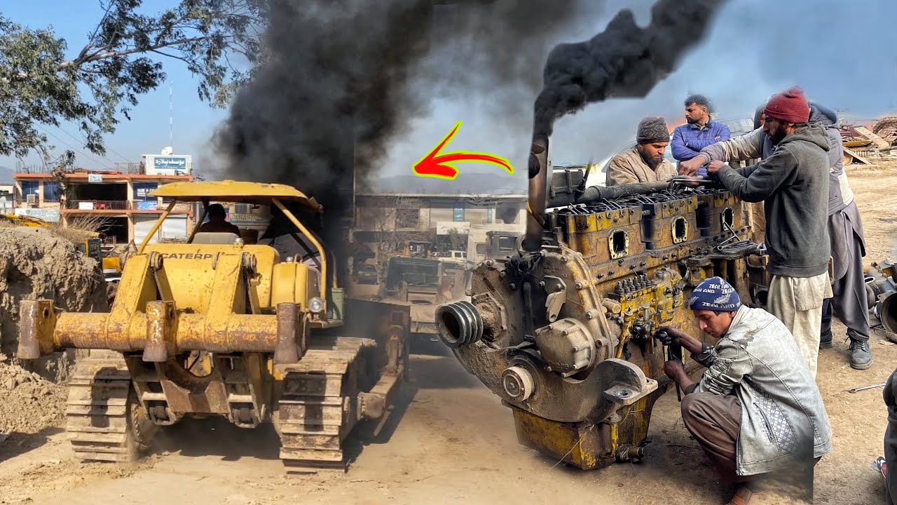 Badly Damaged Caterpillar Engine Fixed! Full Repair Process Revealed ...