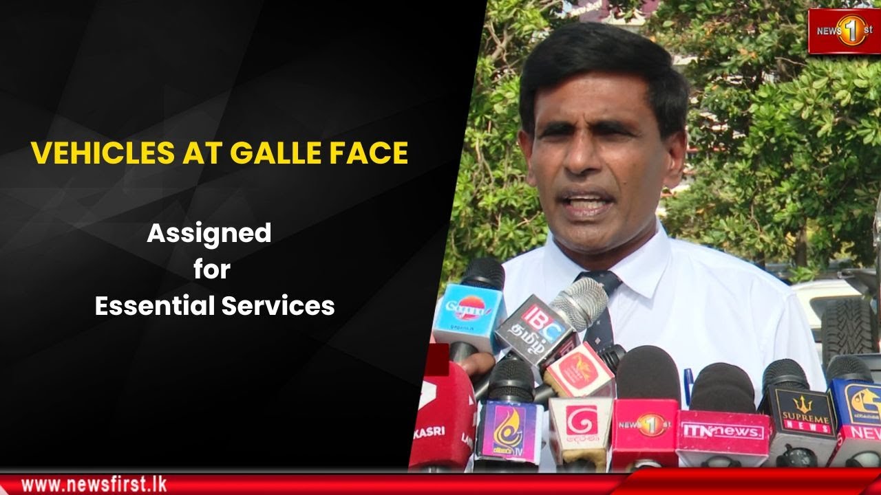 Vehicles at Galle Face Assigned for Essential Services - YouTube