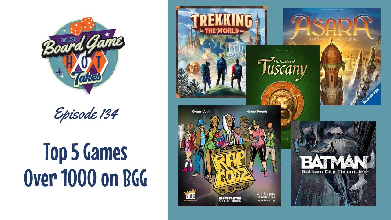Top 5 Games over 1,000 on BGG - YouTube