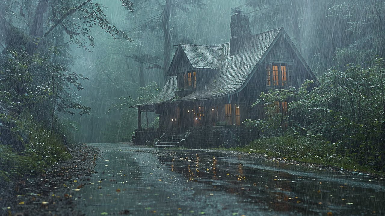 Rain Sounds Reduce Stress, Relax & Sleep In 3 Minutes With Loud Rain ...