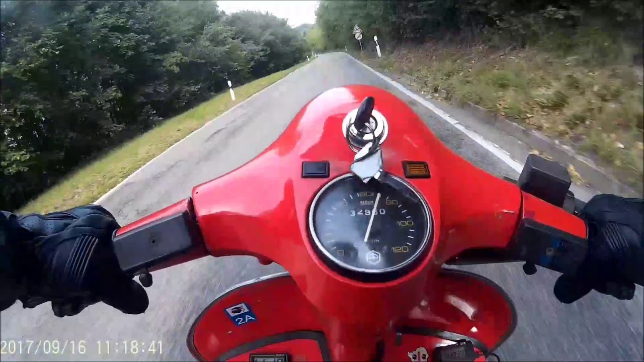 Vespa PX mit Malossi MHR 221 und Boxauspuff - YouTube