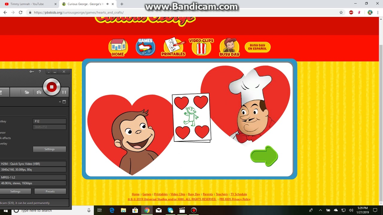 Curious George: George's Hearts and Crafts - YouTube