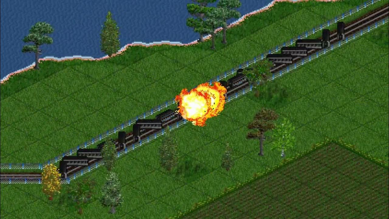 OpenTTD Train Crash - YouTube