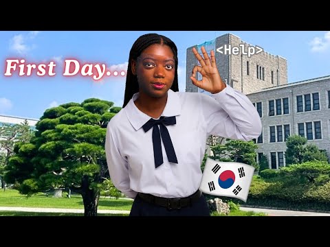 [한글] A BLACK GIRL First Day of KOREAN UNIVERSITY ALONE! 📚🇰🇷(It's actually not like I expected...💔😭)