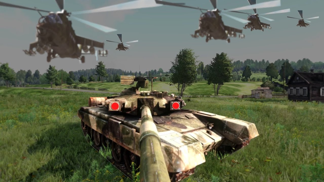 I Destroyed Helicopters with Russian T-90 Tank in Arma 3. Arma 3 RHS ...