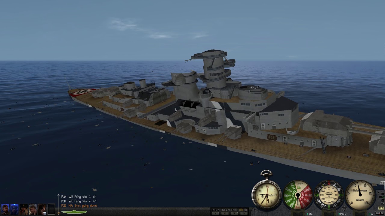 DKM Bismarck Vs HMS Hood On GWX SH3 - YouTube