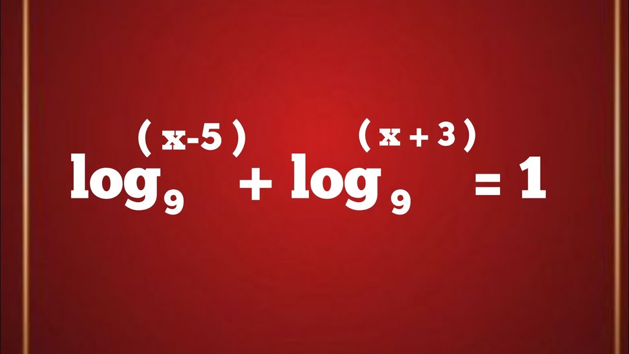 Log9 x 5 Log9 x 3 1 Logarithm Class 9 Sums On Logarithm
