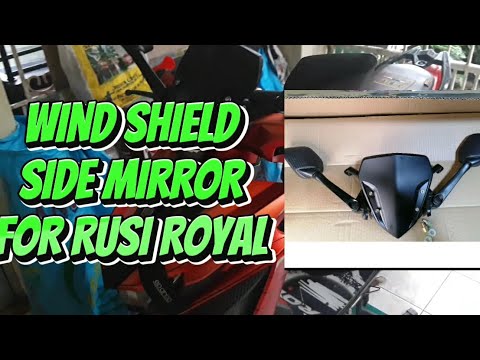 RUSI ROYAL WIND SHIELD+SIDE MIRROR - YouTube