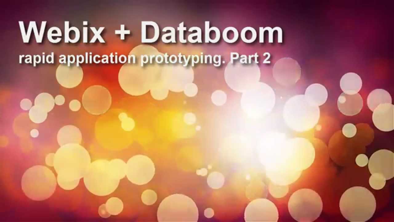 Webix + Databoom = rapid application prototyping. Part 2 - YouTube