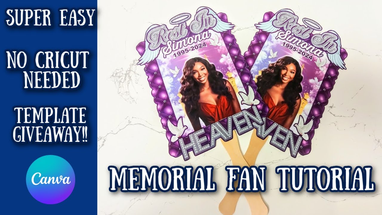 HOW TO MAKE A REST IN PEACE FAN/ CELEBRATION OF LIFE/ SUPER EASY/ NO ...