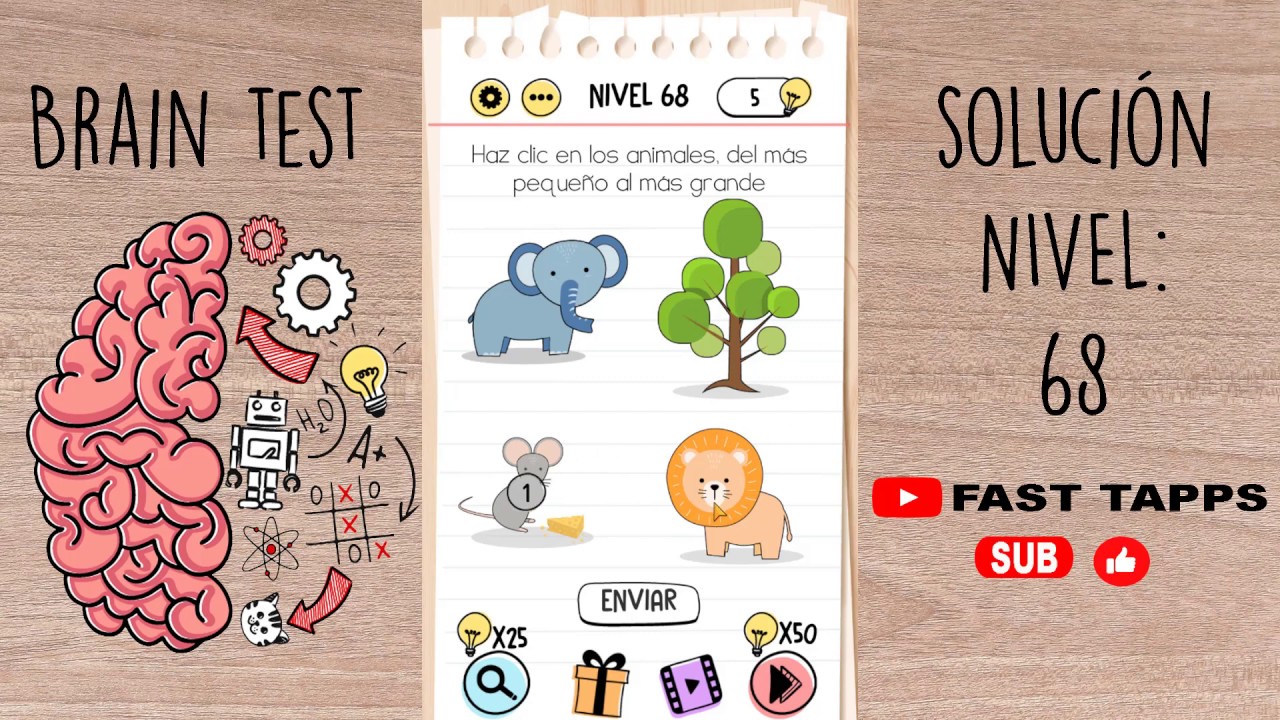 Brain Test: Acertijos Engañosos | Solución nivel 68 (español) - YouTube