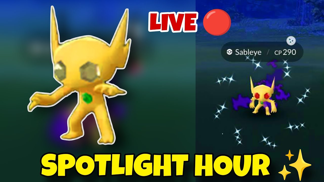 Sableye Spotlight Hour 🔴 LIVE Pokémon Go 2024 - YouTube