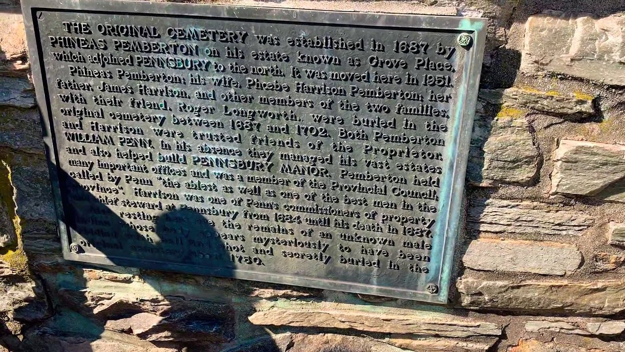 PEMBERTON CEMETERY AT PENNSBURY MANOR! - YouTube