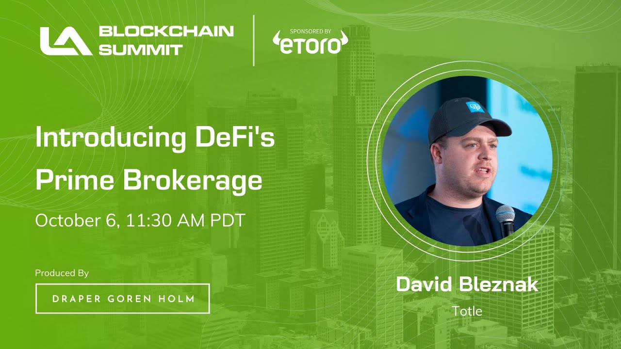Introducing Decentralized Finance’s Prime Brokerage with David Bleznak ...