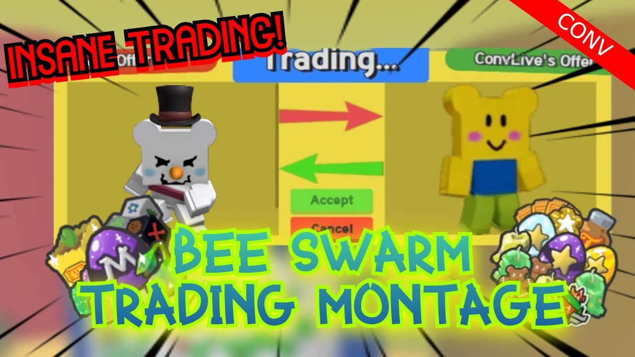 🐻Bee Swarm Simulator TRADING MONTAGE!📈FUN TRADING MONTAGE!| Bee Swarm ...