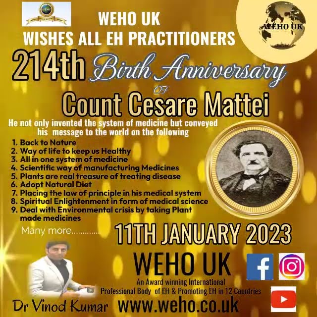 On 214th Birth Anniversary of Count Mattei who rediscovered Plant ...