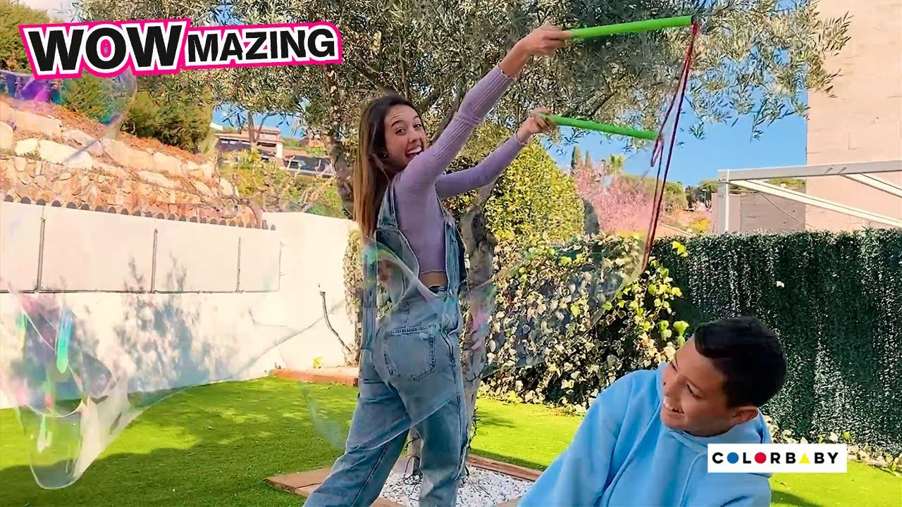 @alexity_world y sus hermanos juegan con las burbujas gigantes ...