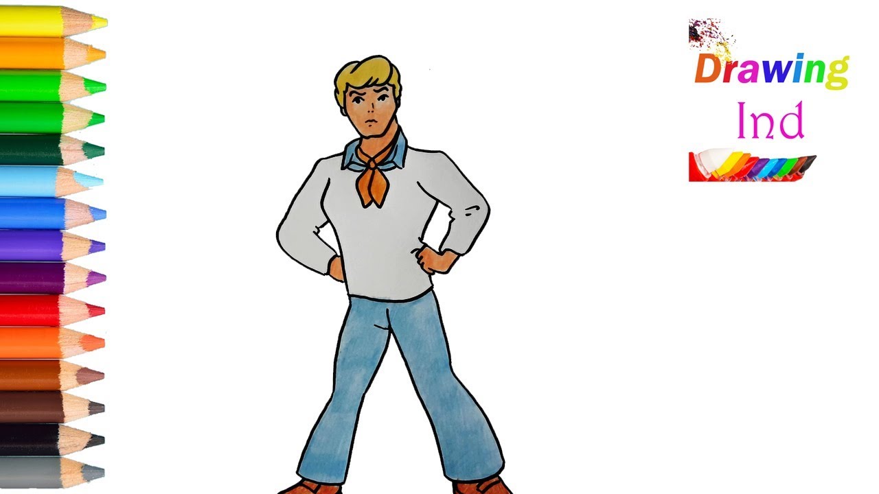 How to Draw Fred Jones from Scooby Doo - YouTube