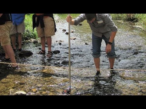 Wading/Current Meter Flow Measurements in Streams - YouTube