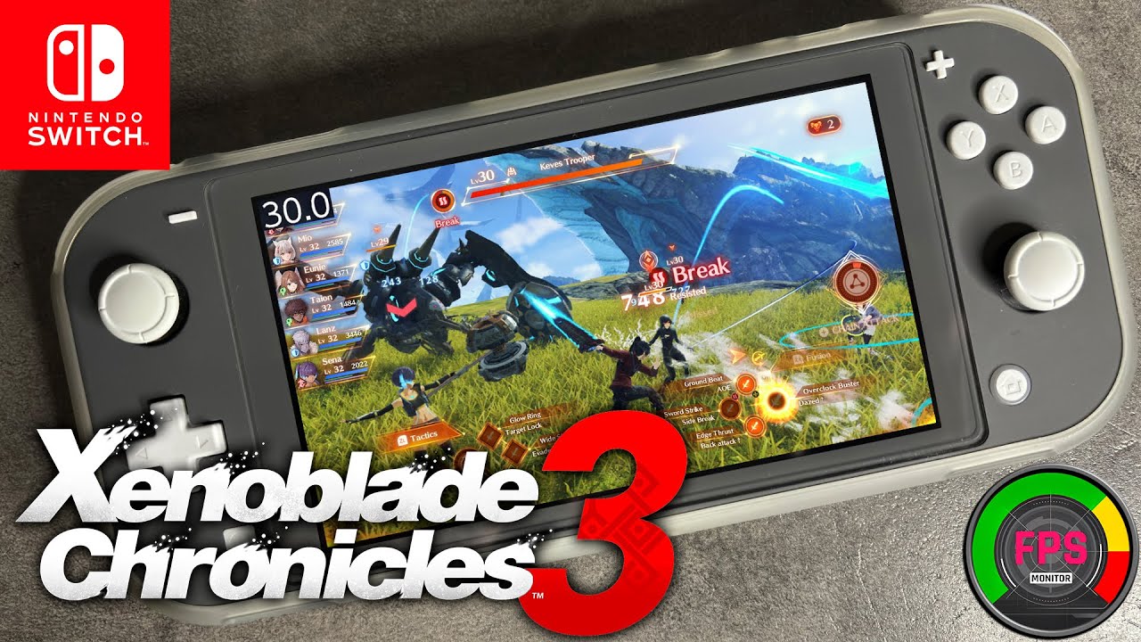 Xenoblade Chronicles 3 Nintendo Switch Lite Gameplay - FPS Monitor ...