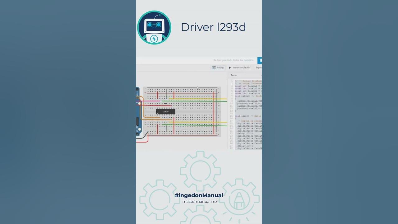 ️ Cómo Usar El Driver L293d Con Arduino En 1 Minuto Ingedonmanual Youtube