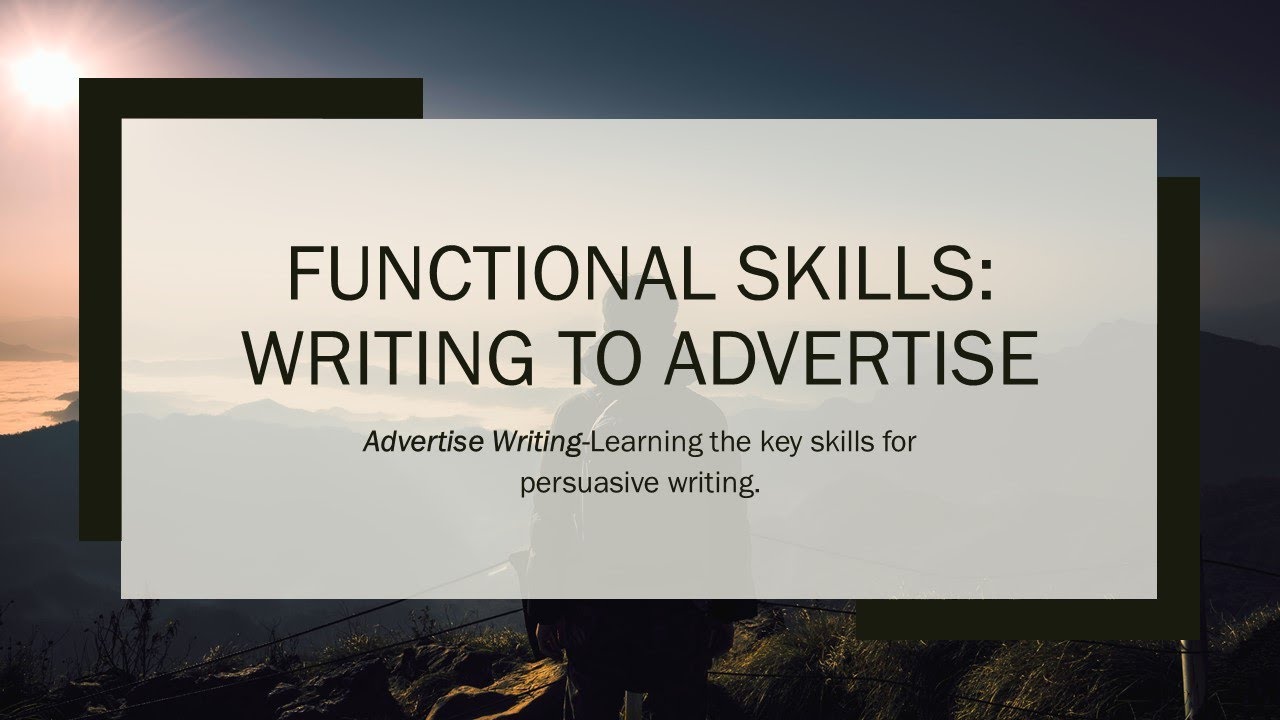 Functional Skills: Writing to Advertise#functionalskills # ...