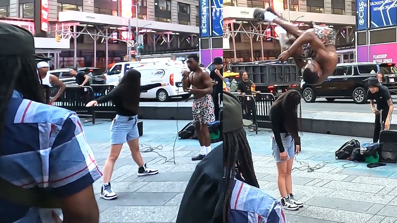 Time square street performers New York 4K | Wonder Vision - YouTube