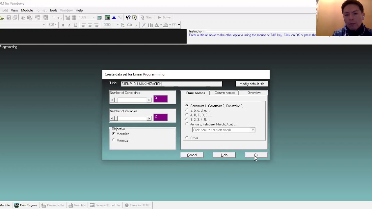 PROGRAMACIÓN LINEAL USANDO POM QM - YouTube