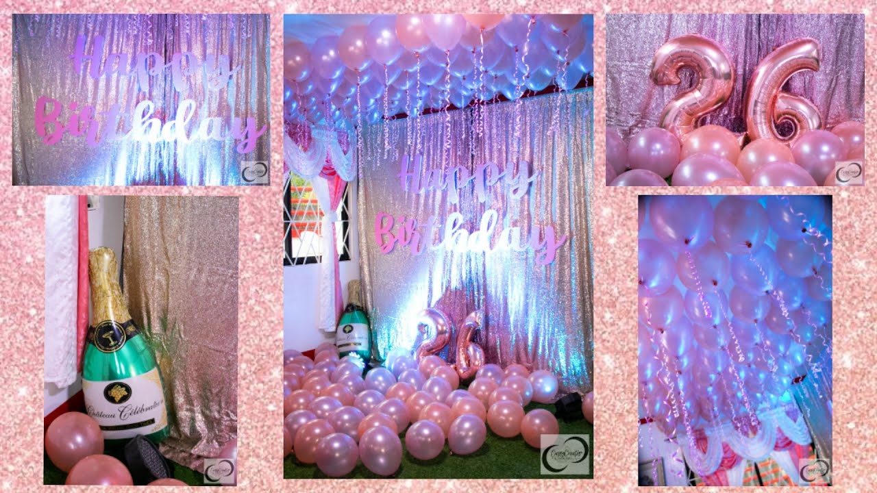 HOW TO MAKE ROSE GOLD THEMED BIRTHDAY SET-UP ( TIME-LAPSE ) EASY ...